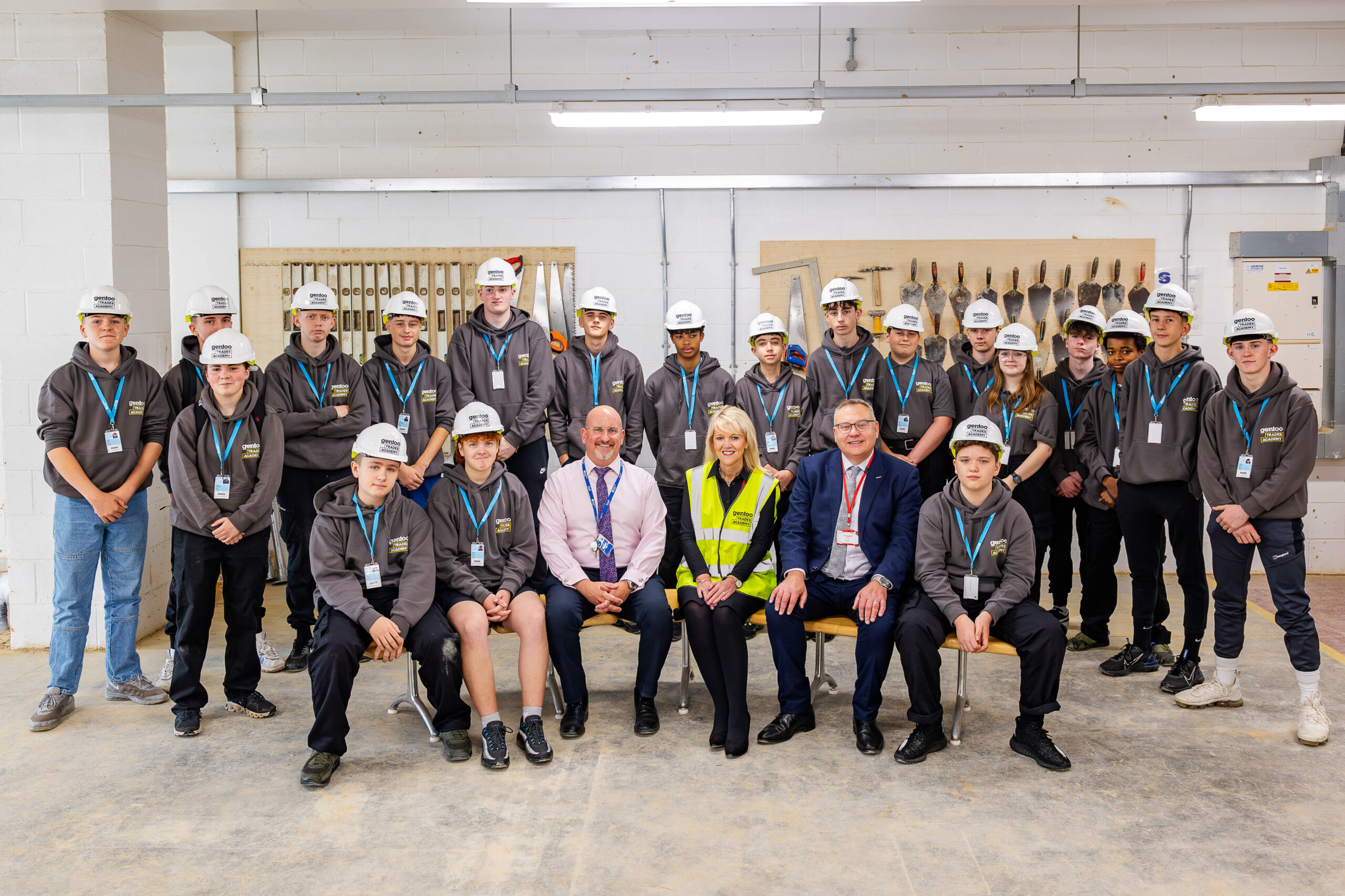 St Wilfrid’s pupils building foundations with Gentoo & Sunderland College